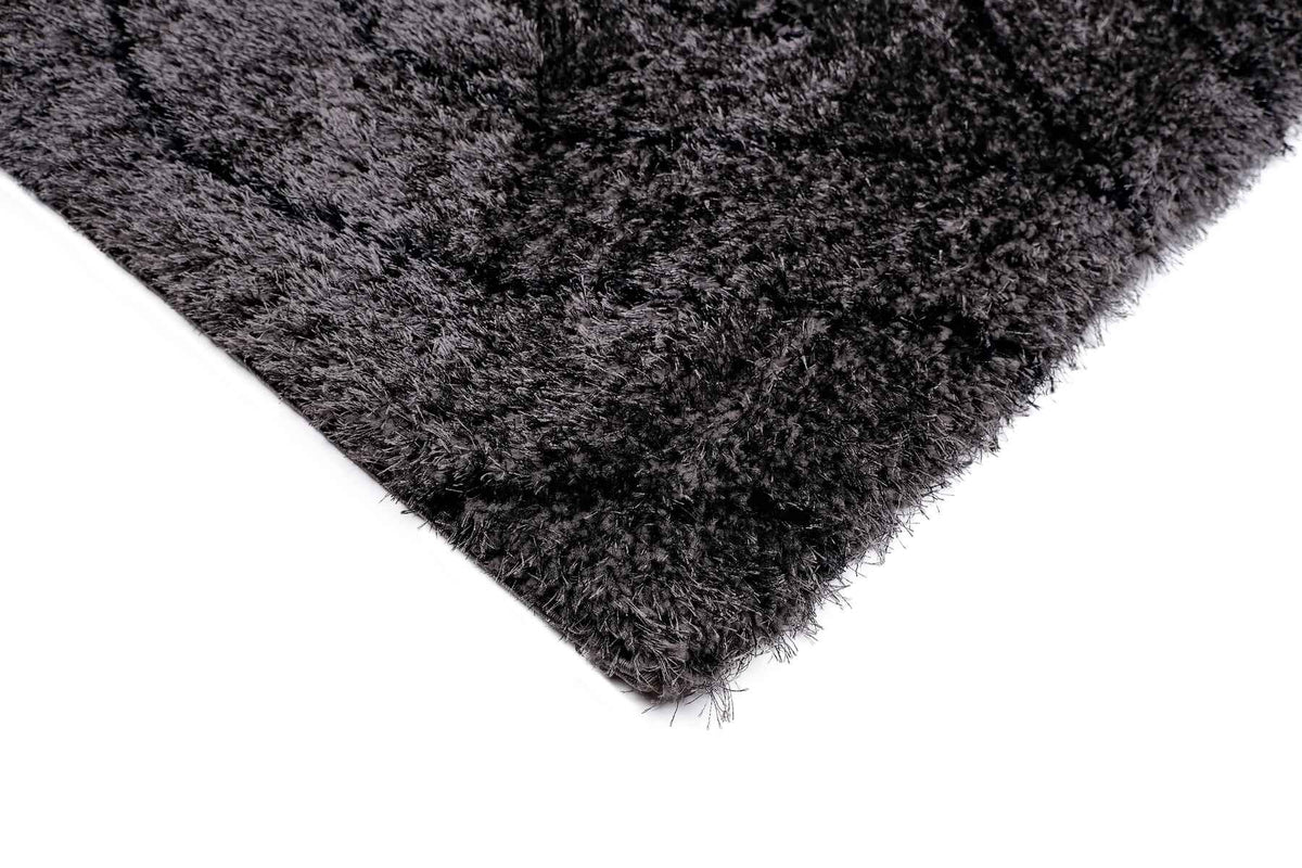 Puffy Style P311E Anthracite / Black Modern Shaggy Area Rug – Amazing Rugs