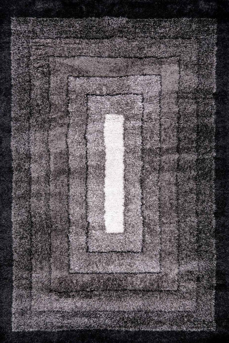 Puffy Style P301F Anthracite / Black Modern Shaggy Area Rug – Amazing Rugs