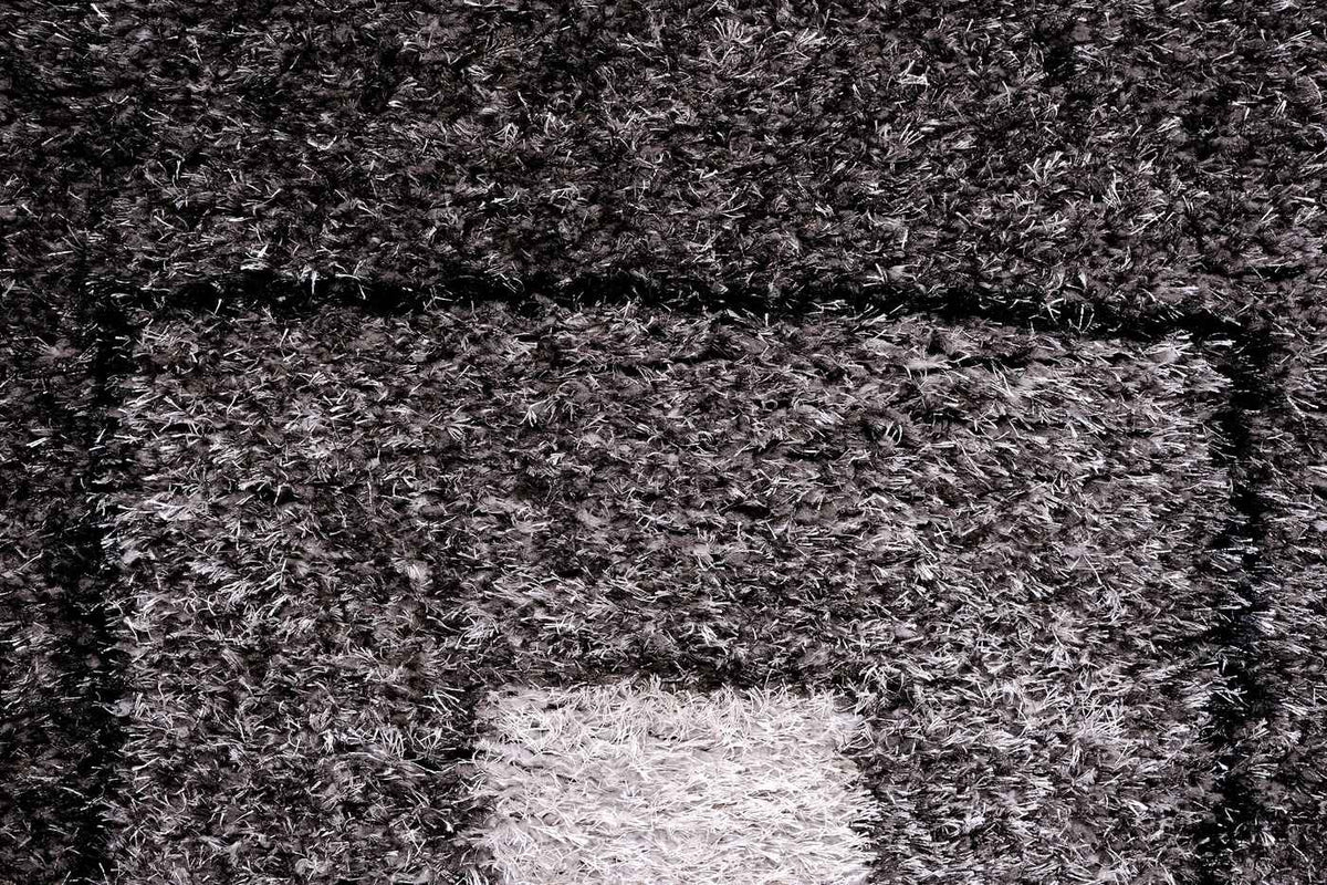 Puffy Style P301F Anthracite / Black Modern Shaggy Area Rug – Amazing Rugs